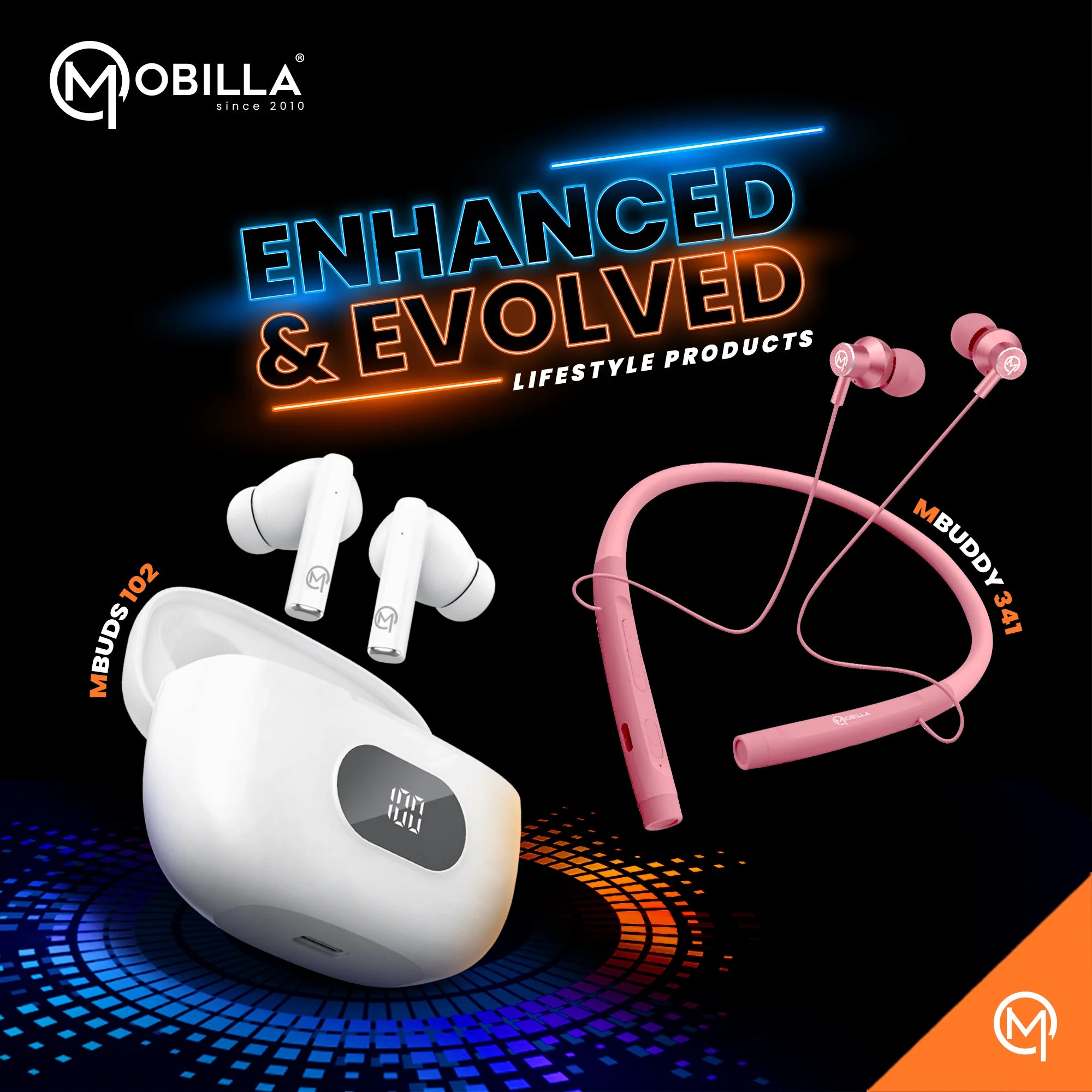 Mobilla Unveils the All-New TWS Earbuds MBuds 102 and Neckband MBuddy 341